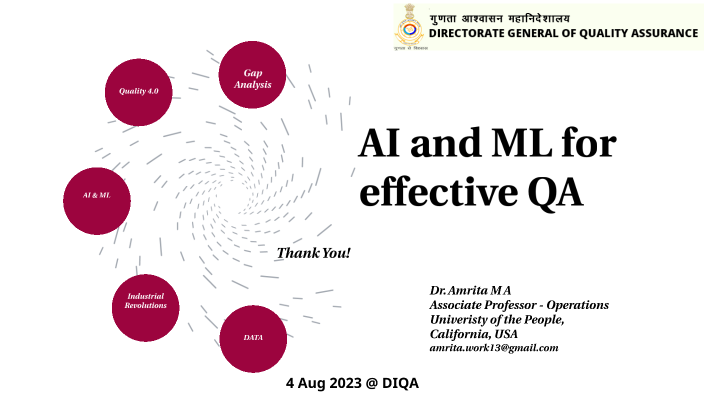 AI and ML in Quality Assurance by Amrita M A on Prezi