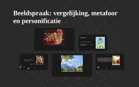 Beeldspraak: vergelijking, metafoor en personificatie by Natasja Booij ...