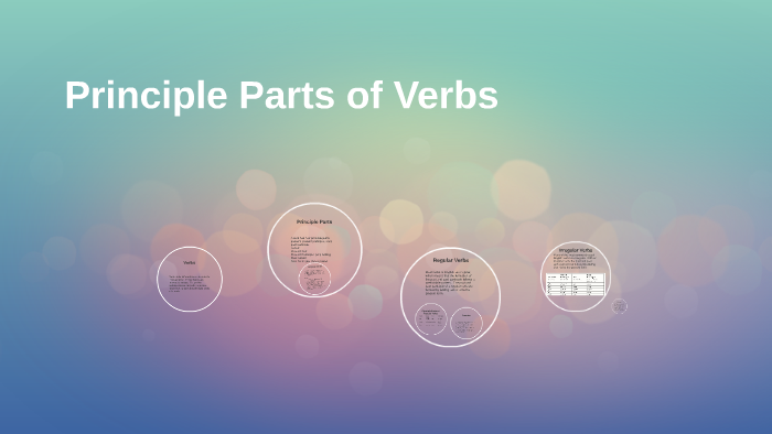 Principle Parts of Verbs by Mackenzie Cox on Prezi