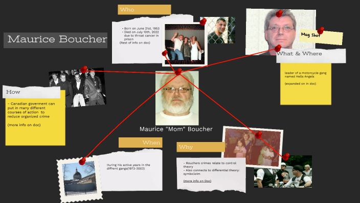 Crime board: Maurice "Mom" Boucher by Alanna Williams on Prezi