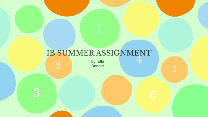IB SUMMER PROJECT by Ella Bender on Prezi