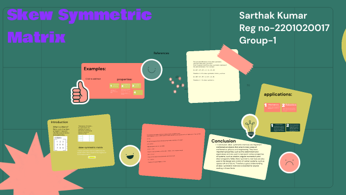 Skew Symmetric Matrix By Sarthak Kumar On Prezi