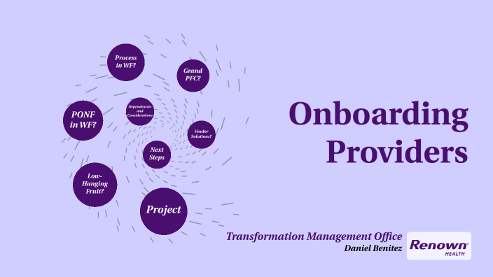 Onboarding Providers Summary Solution by Daniel Benitez on Prezi
