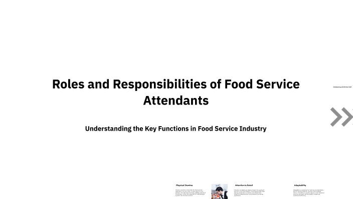 Roles and Responsibilities of Food Service Attendants by Julius Mariano ...