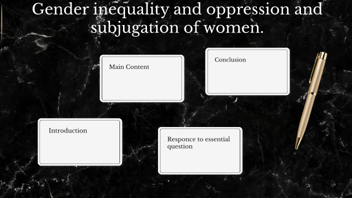 Gender inequality and oppression and subjugation of women. by Precious ...