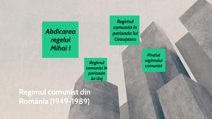 Evoluția regimului comunist în România (1944-1989) by Ion Pirneci on Prezi