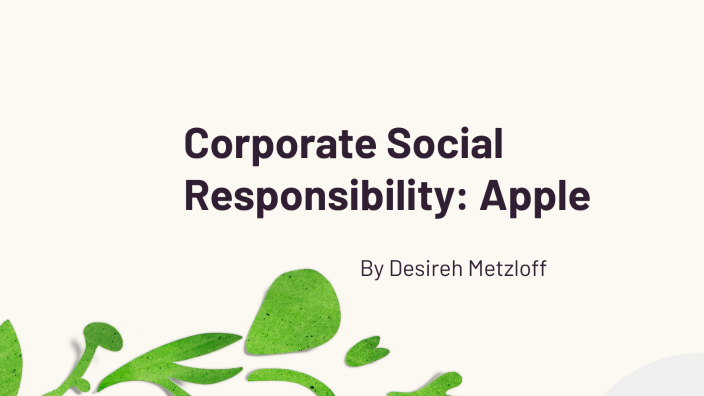 BOH4M, U9A1: Corporate Social Responsibility by Desireh Metzloff FEM on ...