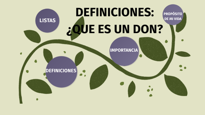 DEFINICIONES: LO QUE ES EL DON by Esteban Bardot on Prezi
