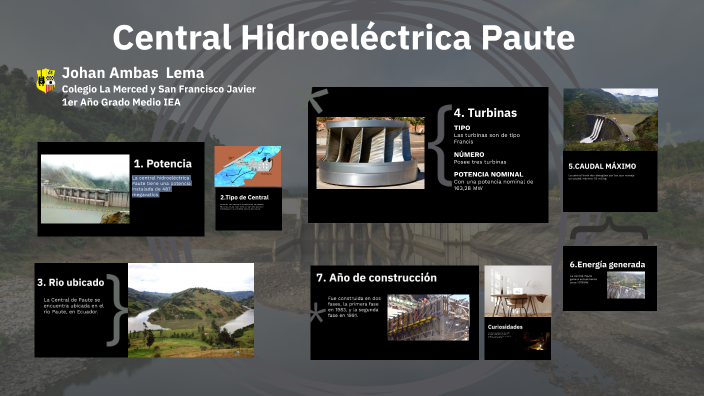Central Hidroeléctrica Paute by JOHAN ALEXANDER AMBAS LEMA on Prezi