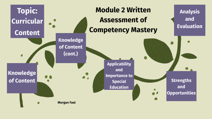 Module 7 Written Assessment of Competency Mastery by Carla Elliott on Prezi