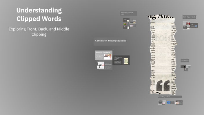 Understanding Clipped Words by Алия Kharisova on Prezi