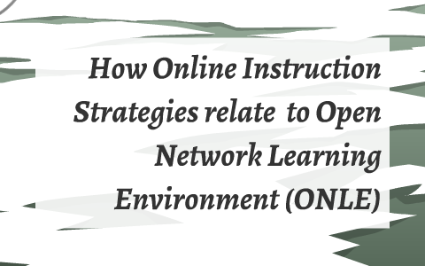 How Online Instruction Strategies relate to Open Network Le by Nick ...