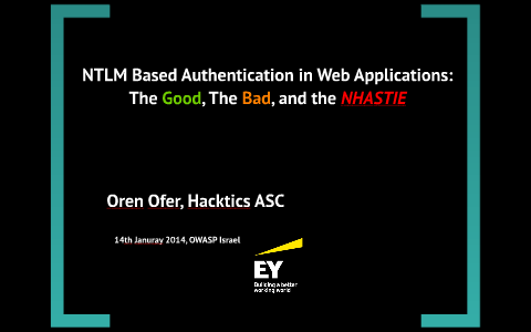 NTLM Based Authentication in Web Applications: by Tal Mozes