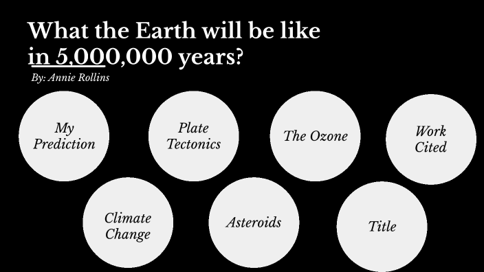 What the Earth will be like in 5,000,000 years? by Annie Rollins on Prezi