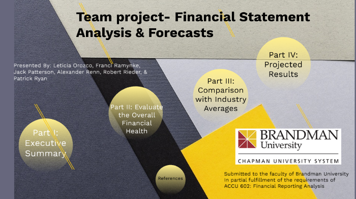 Team 4 project- Financial Statement Analysis & Forecasts by Alexander Renn on Prezi