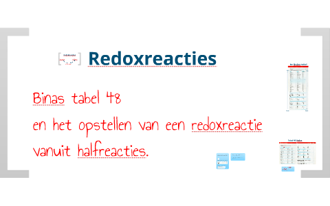 V5 Redox: Tabel 48 by Harriet van den Berg on Prezi
