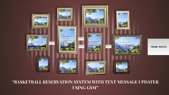 “BASKETBALL RESERVATION SYSTEM WITH TEXT MESSAGE UPDATER USI by Divina Dolz