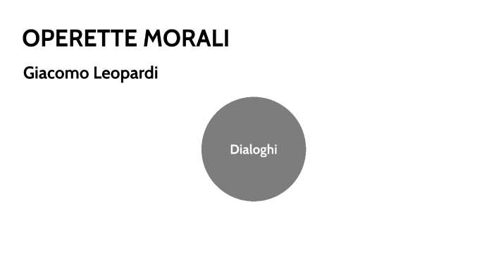 Operette morali by Silvia Bellotti on Prezi
