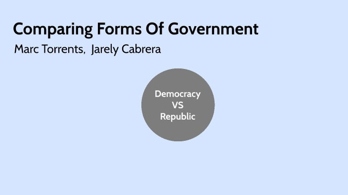 Comparing Forms Of Government by Marc Torrents on Prezi