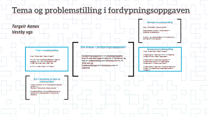 Tema og problemstilling i fordypningsoppgaven by on Prezi