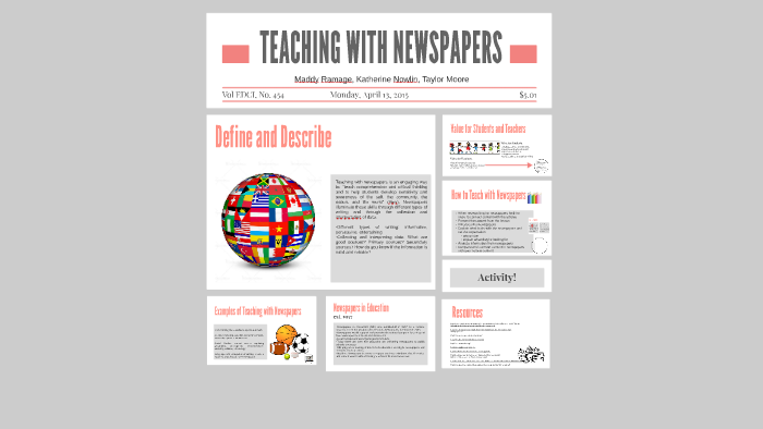 TEACHING WITH NEWSPAPERS by on Prezi