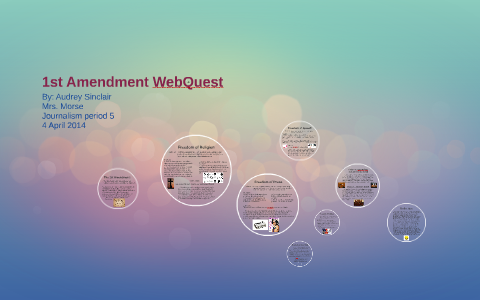 1st Amendment WebQuest by Audrey S on Prezi