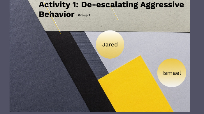 Activity 1: De-escalating Aggressive Behavior by Group One on Prezi