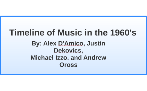 Timeline of music in the 1960's by Alex D'Amico on Prezi