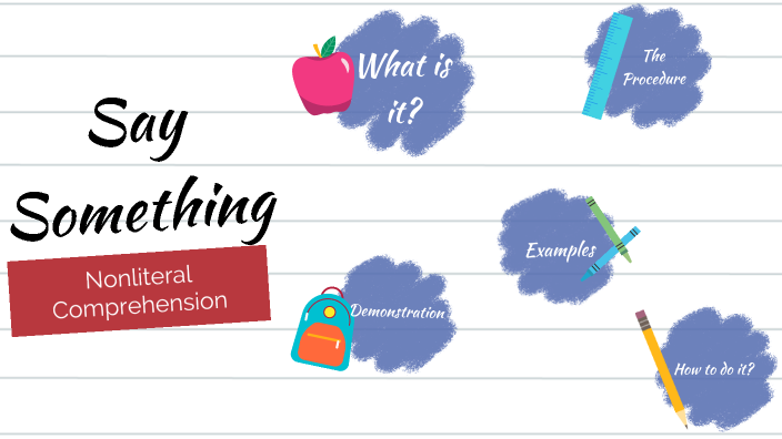 Say Something - Nonliteral Comprehension by Kira Hendley on Prezi