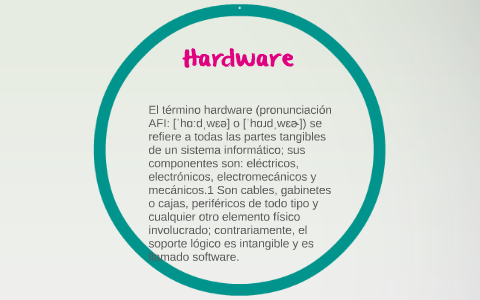 El término hardware (pronunciación AFI: [ˈhɑːdˌwɛə] o [ˈhɑɹd by Adriana ...