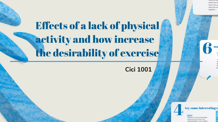 Effects of a lack of physical activity and how to increase the ...