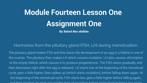 Module Fourteen Lesson One Assignment One by Batool Abu-Alsiblan ...