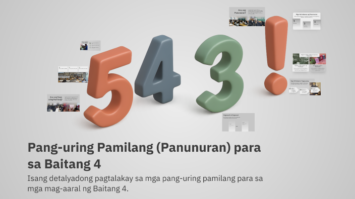 Pang-uring Pamilang (Panunuran) para sa Baitang 4 by Rick Rhey Duguiles ...