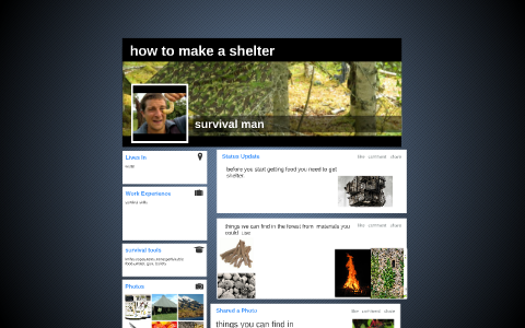 how to make a shelter by Elijah bing on Prezi