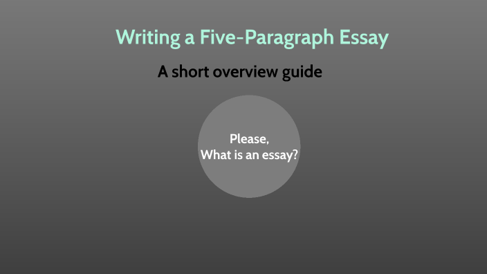 A Guide to the 5-Paragraph Essay by David Ewan Thompson on Prezi