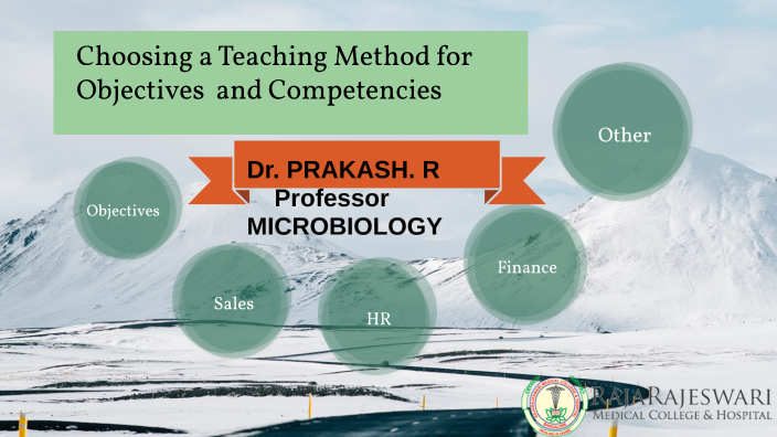 Choosing a Teaching Method appropriate for Competencies and Objectives ...