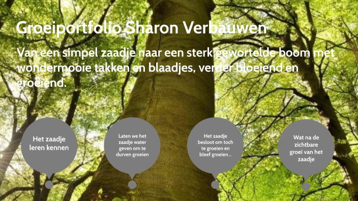 Presentatie groeiportfolio 'van een simpel zaadje tot een stevig ...