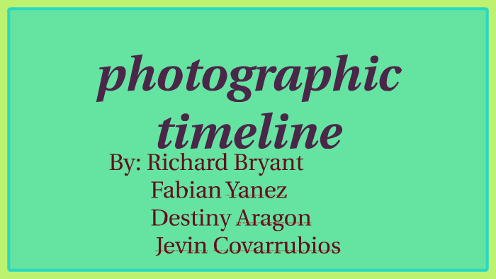 photographic timeline by on Prezi