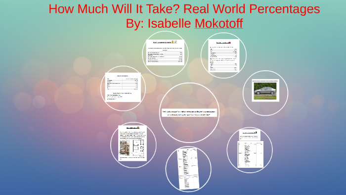 How much will it take? Real world percentages by Isabelle Mokotoff on Prezi