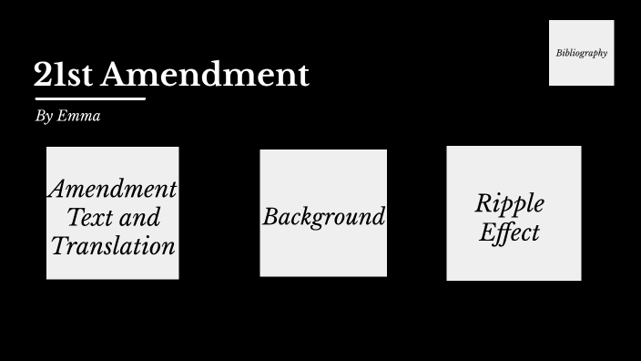 21st Amendment by Emma Kirk ** on Prezi
