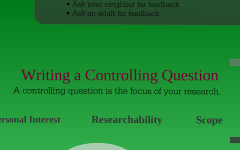Controlling Questions by Annalee Schnebele on Prezi