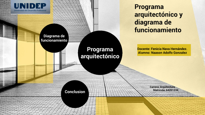 Programa arquitectónico y diagrama de funcionamiento by Naason Gonzalez ...