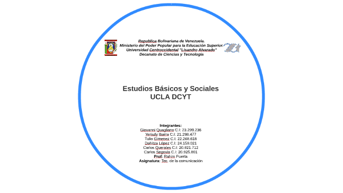 Comunicación Organizacional Estudios Básicos y Sociales UCLA DCYT by ...