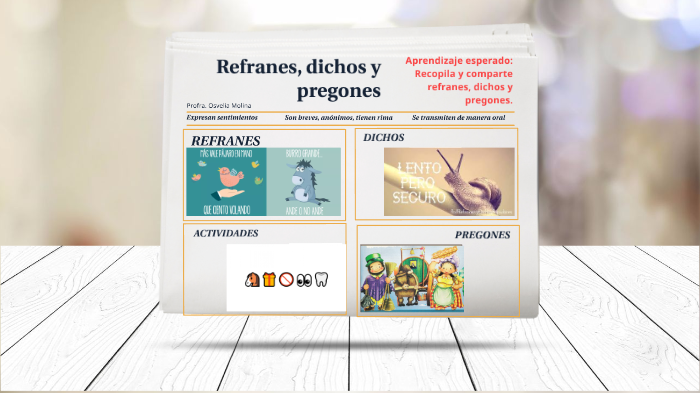 Refranes, dichos y pregones by Osvelia Molina on Prezi