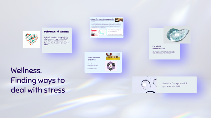 Definition of wellness: Wellness is a mind set, a suseptibility to ...