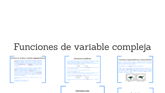 Funciones de variable compleja by Roberto Barrón on Prezi