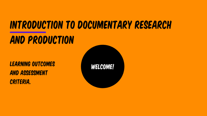 Introduction to Documentary research and production by sean ponzini on ...