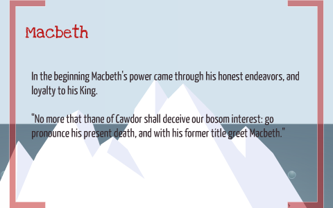 Power and Macbeth by Ashley Longman