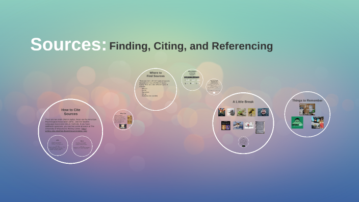 Sources: Finding, Citing, and Referencing by Rebekah Glenn on Prezi