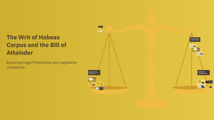 The Writ of Habeas Corpus and the Bill of Attainder by Robert Howell on ...